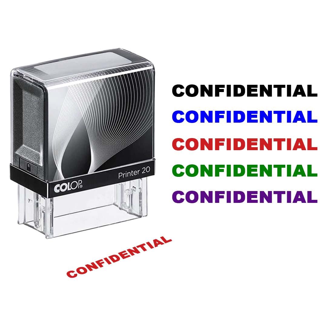 CONFIDENTIAL Self-inking Stamp – 9/16" X 1-1/2" Impression | Office ...
