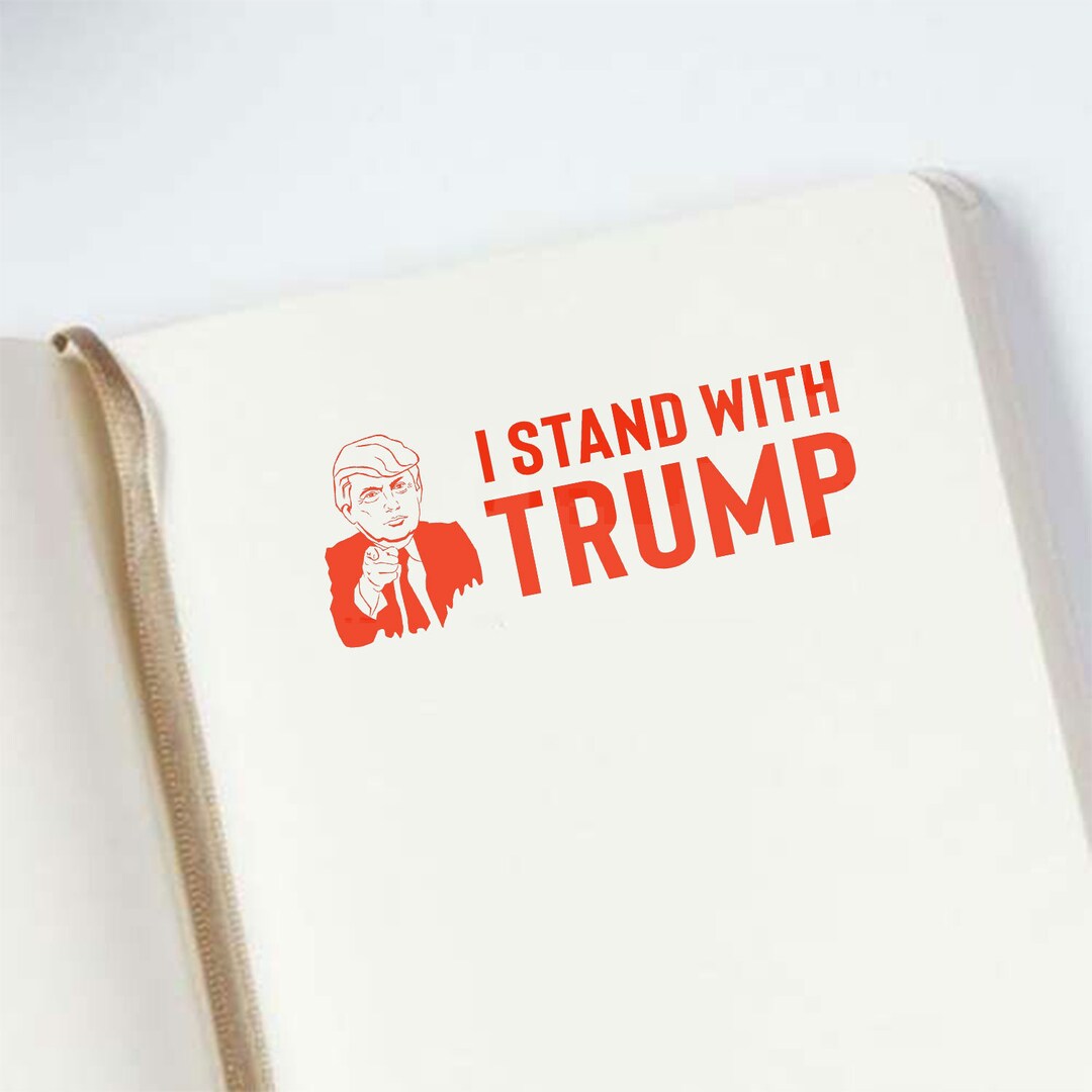 I Stand With Trump Self-inking Stamp – 3/4" X 1-7/8" – Patriotic Office ...
