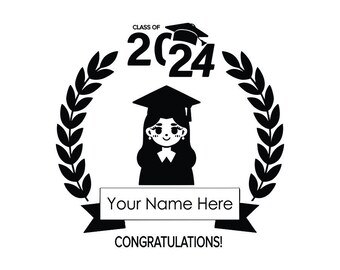 Personalized Graduation Stamp Boy With Custom Year and Name Graduation ...