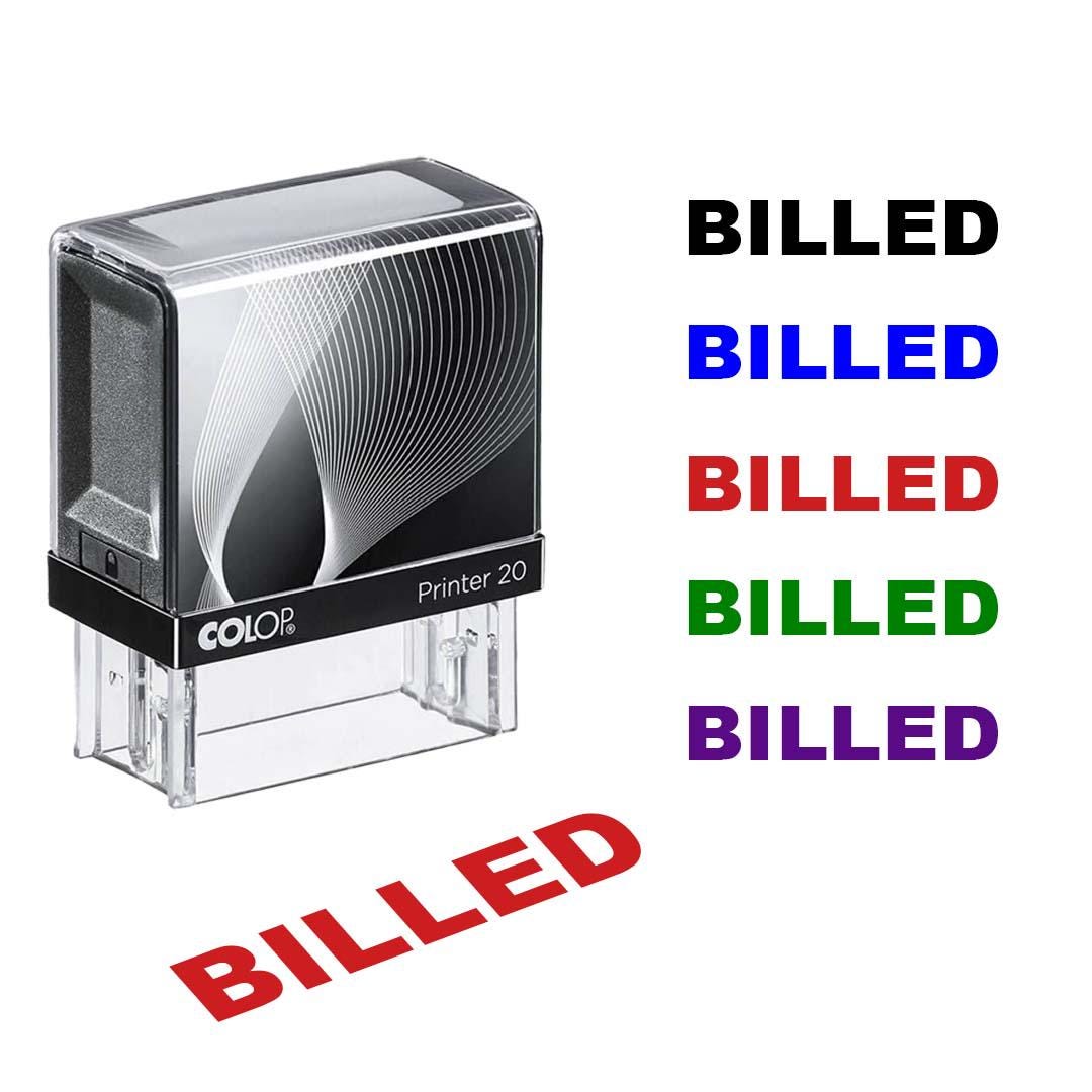 BILLED Self-inking Stamp – 9/16" X 1-1/2" Impression | Office Stock ...