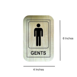 Wooden Restroom Signboard Combo - Self Adhesive Gents & Ladies Toilet ...
