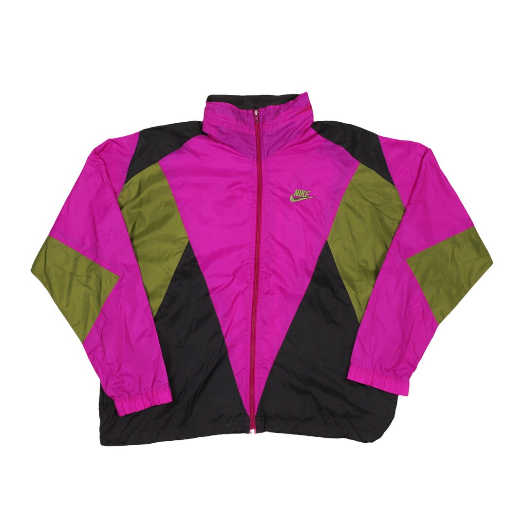Vintage 90s Nike Mini Swoosh Logo Windbreaker Jacket Size XL - Etsy