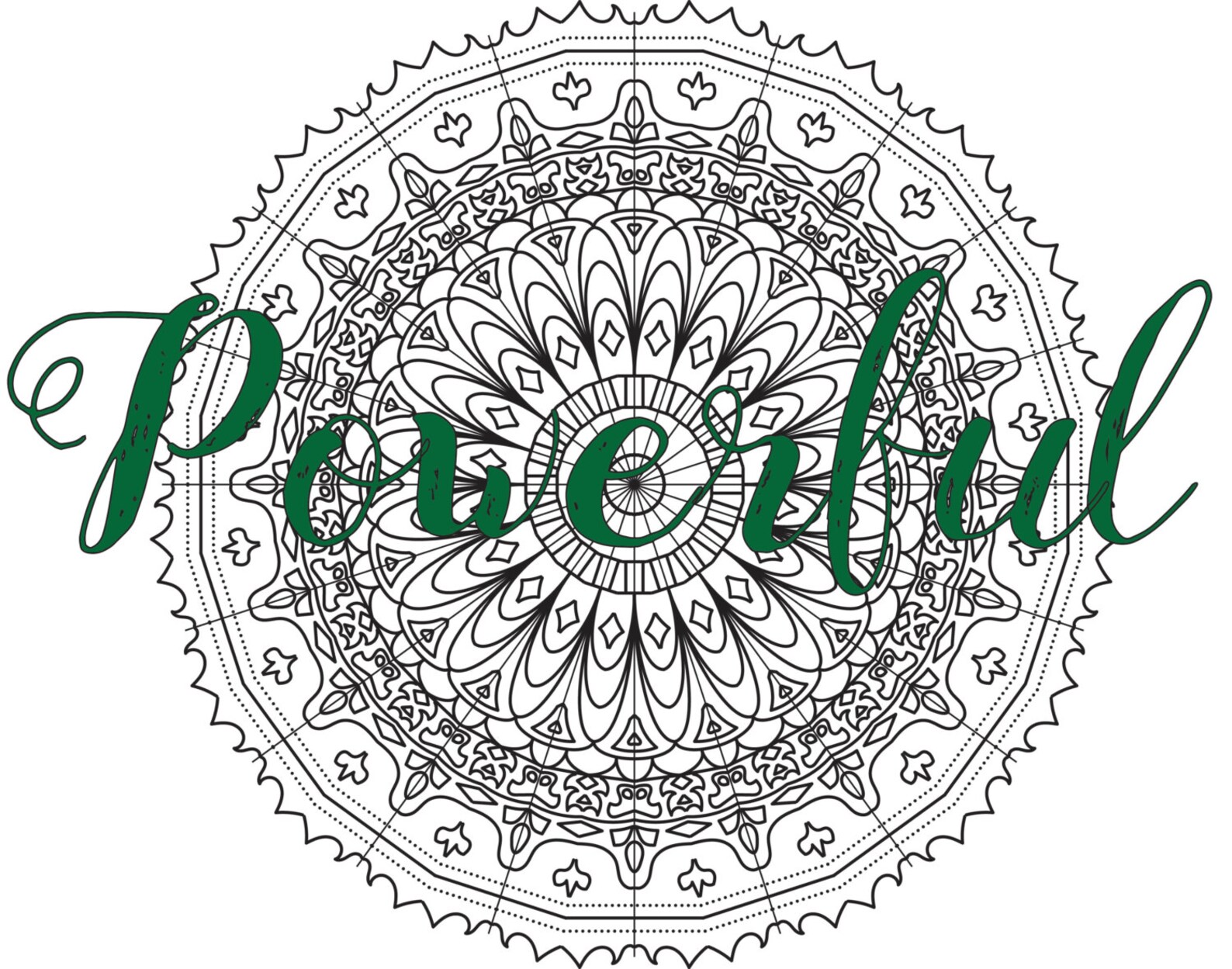Complete Set A-Z ~ Power Word Adult Coloring Page ~ 26 Pages - Etsy