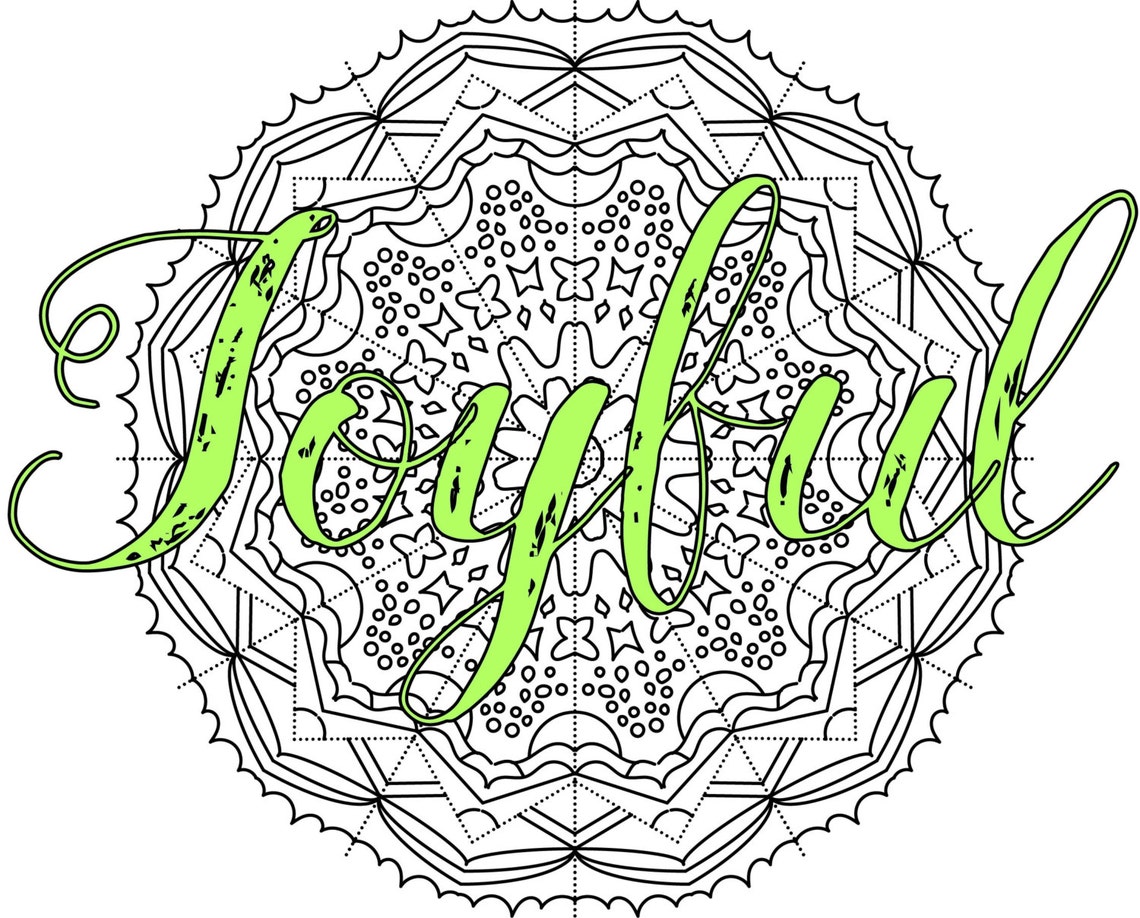 Complete Set A-Z ~ Power Word Adult Coloring Page ~ 26 Pages - Etsy