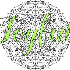 Complete Set A-Z ~ Power Word Adult Coloring Page ~ 26 Pages - Etsy