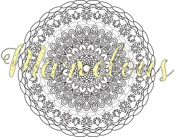 Marvelous Power Word Adult Coloring Page | Etsy
