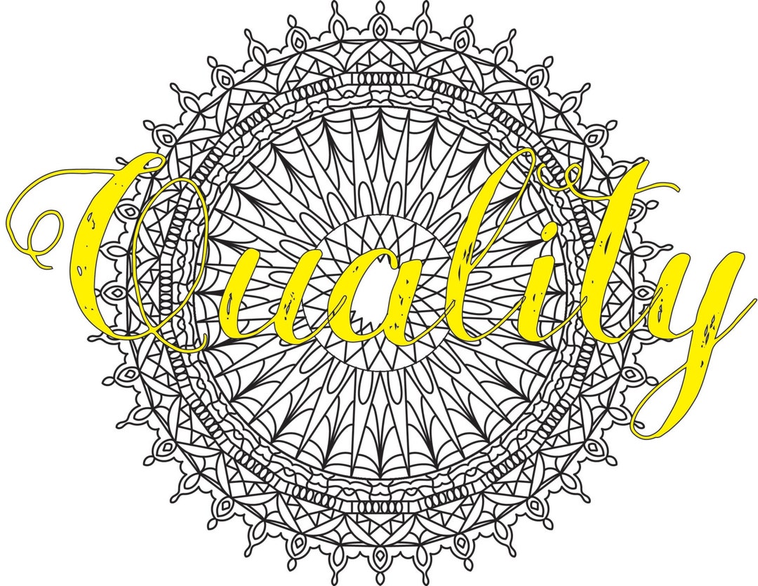 Quality ~ Power Word Adult Coloring Page - Etsy
