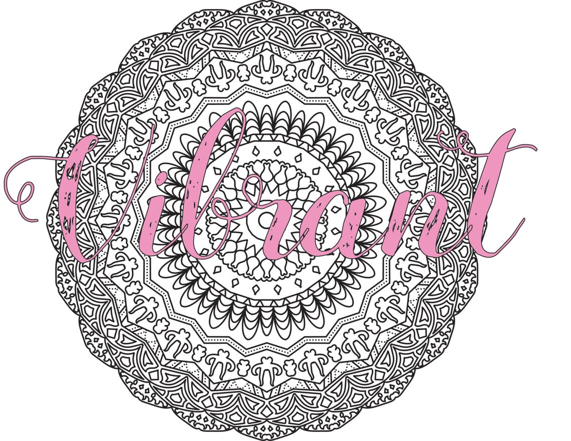 Complete Set A-Z ~ Power Word Adult Coloring Page ~ 26 Pages - Etsy