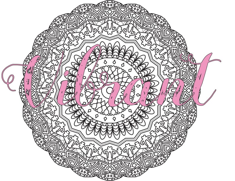 Complete Set A-Z ~ Power Word Adult Coloring Page ~ 26 Pages - Etsy