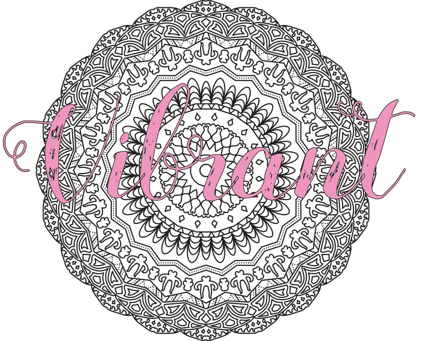 Complete Set A-Z ~ Power Word Adult Coloring Page ~ 26 Pages - Etsy