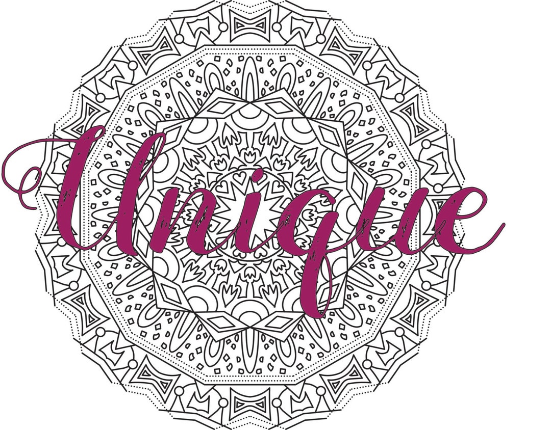Unique ~ Power Word Adult Coloring Page - Etsy