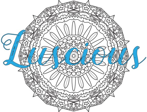 Luscious Power Word Adult Coloring Page | Etsy