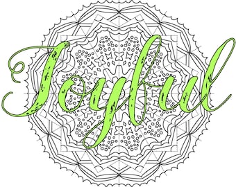 Strength ~ Power Word Adult Coloring Page - Etsy