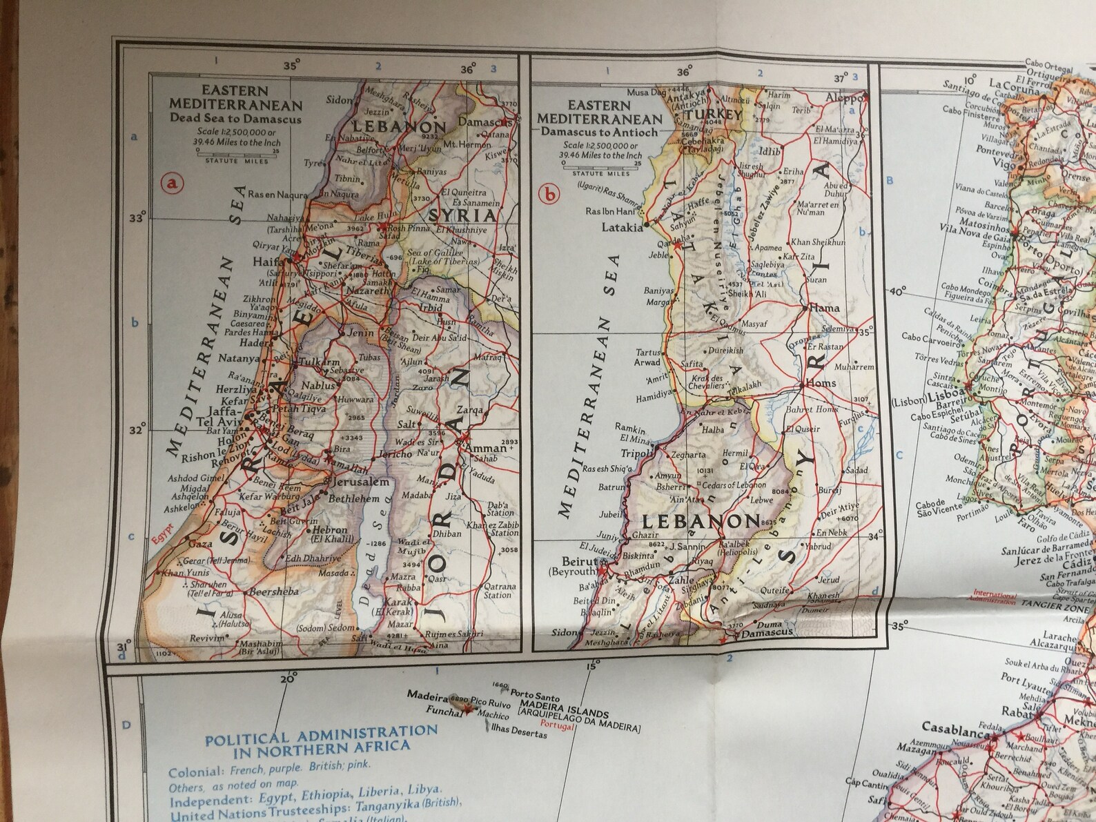 1954 Map of Northern Africa National Geographic Map | Etsy