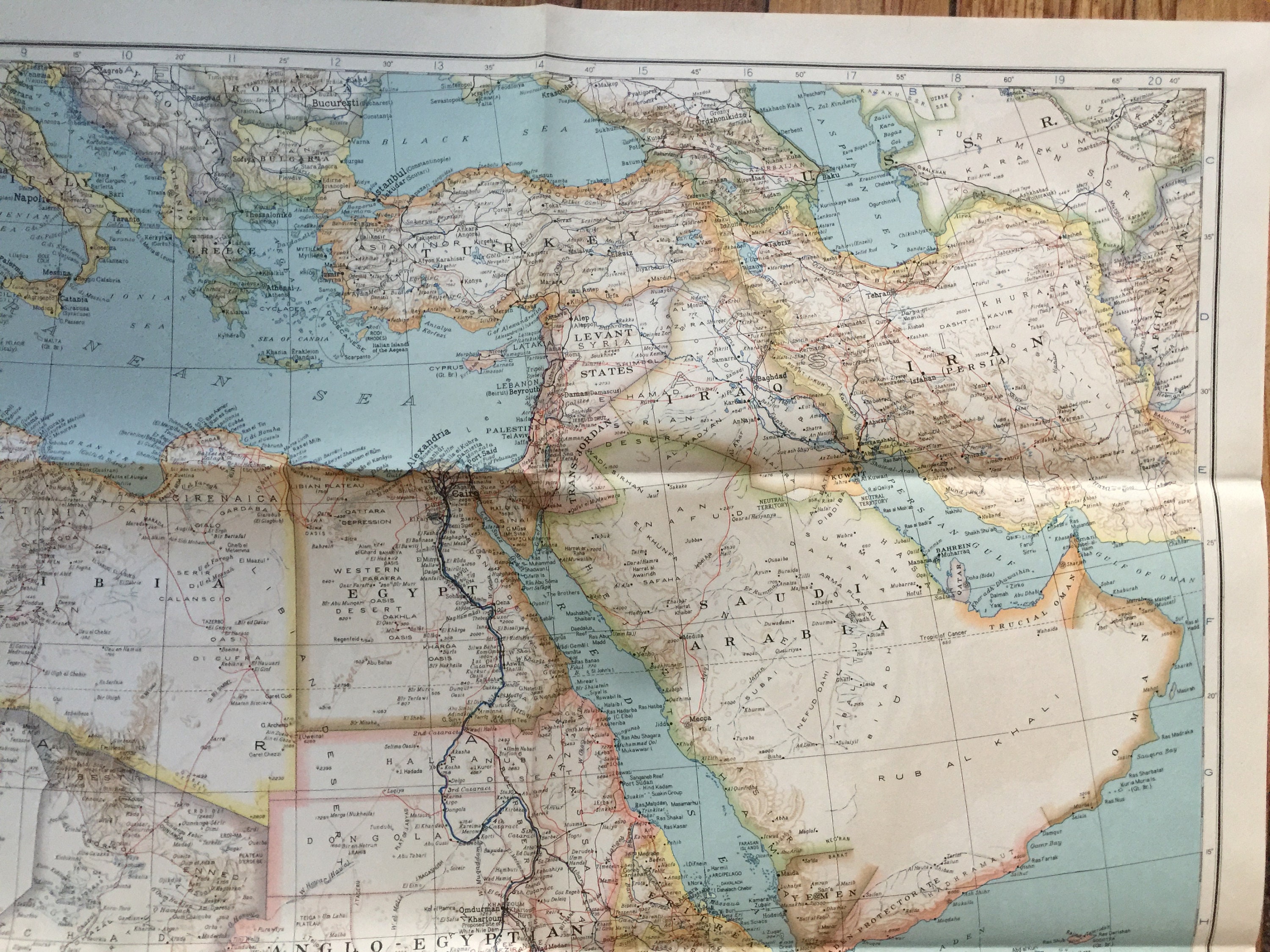 1951 Map of Africa National Geographic Map | Etsy