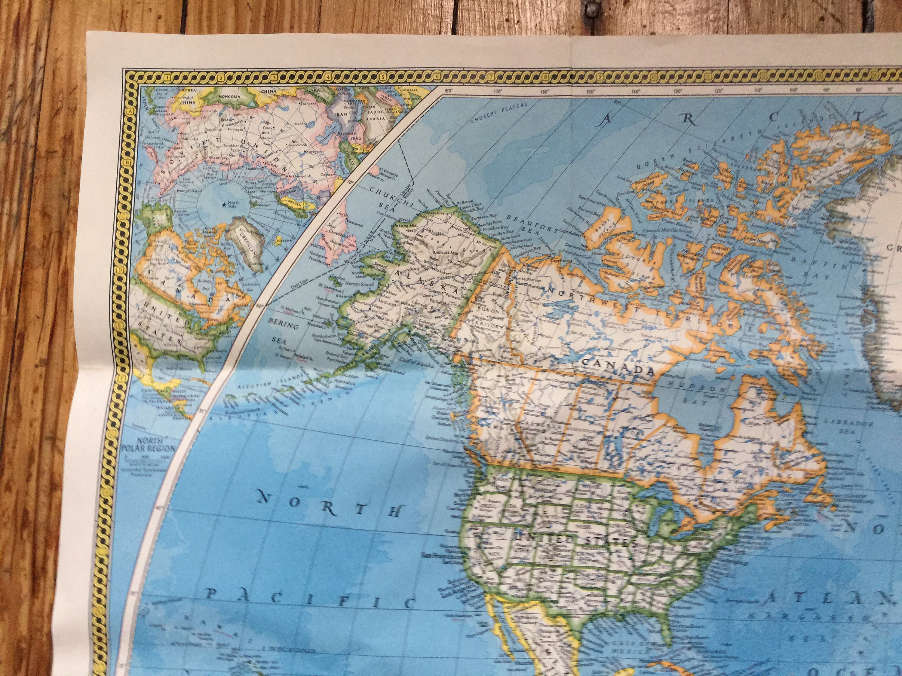 1975 National Geographic Map of the World Old Map for Crafting | Etsy