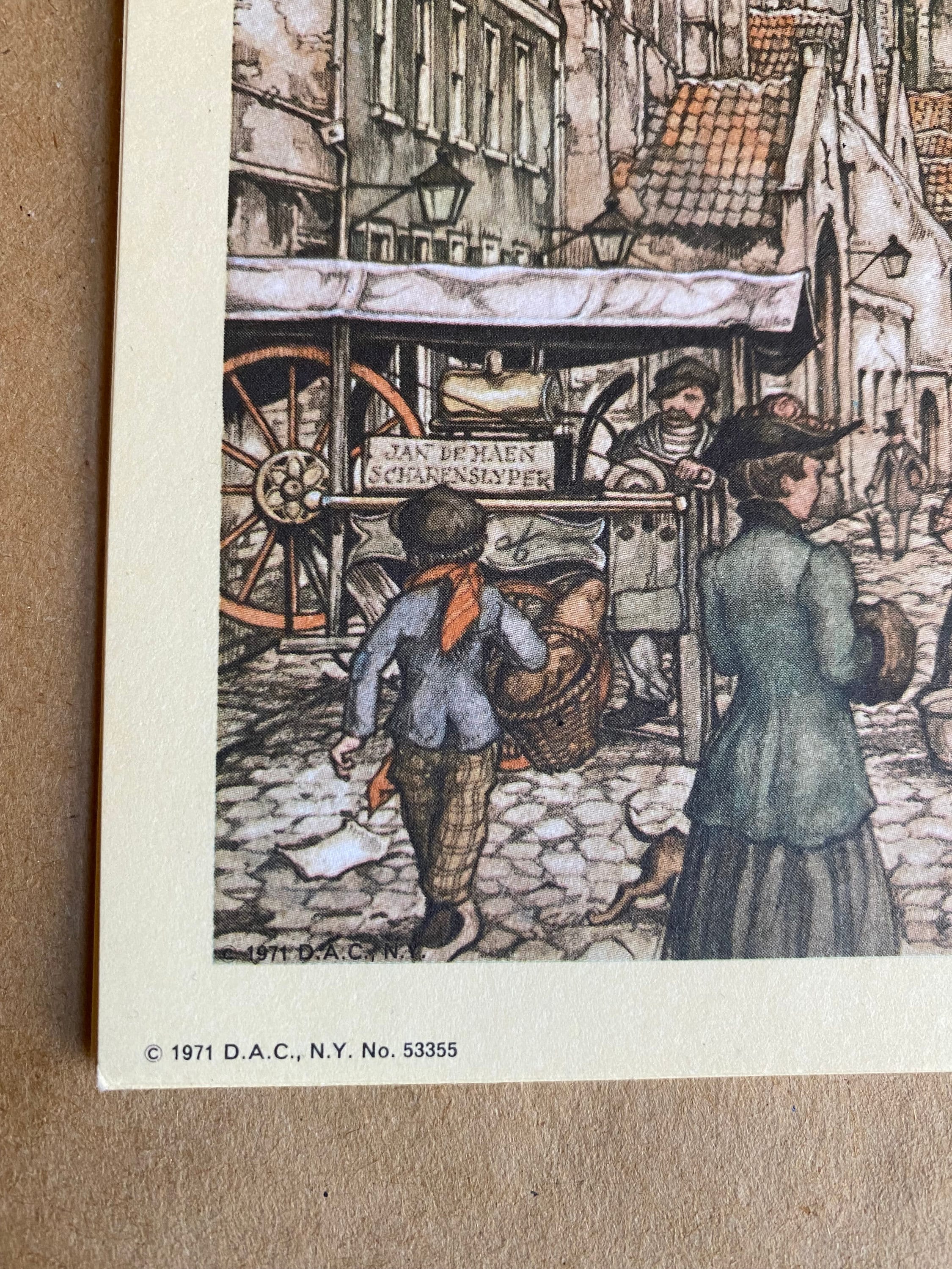 Vintage 1971 Anton Pieck Paper Tole Print 5 X 8 Inch Cathedral Tower ...