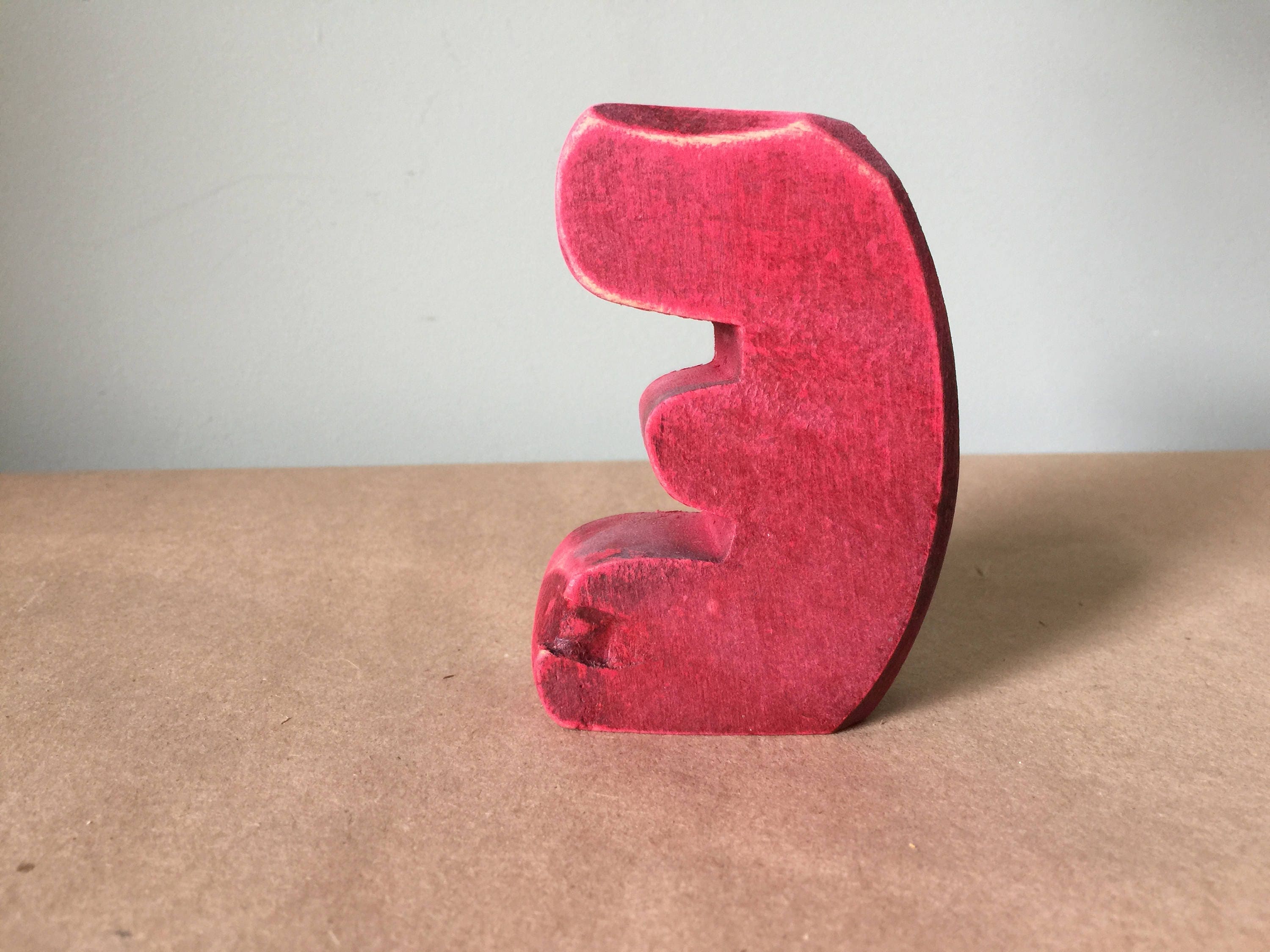 Red Wooden Letter E Graphic Alphabet Block - Etsy India