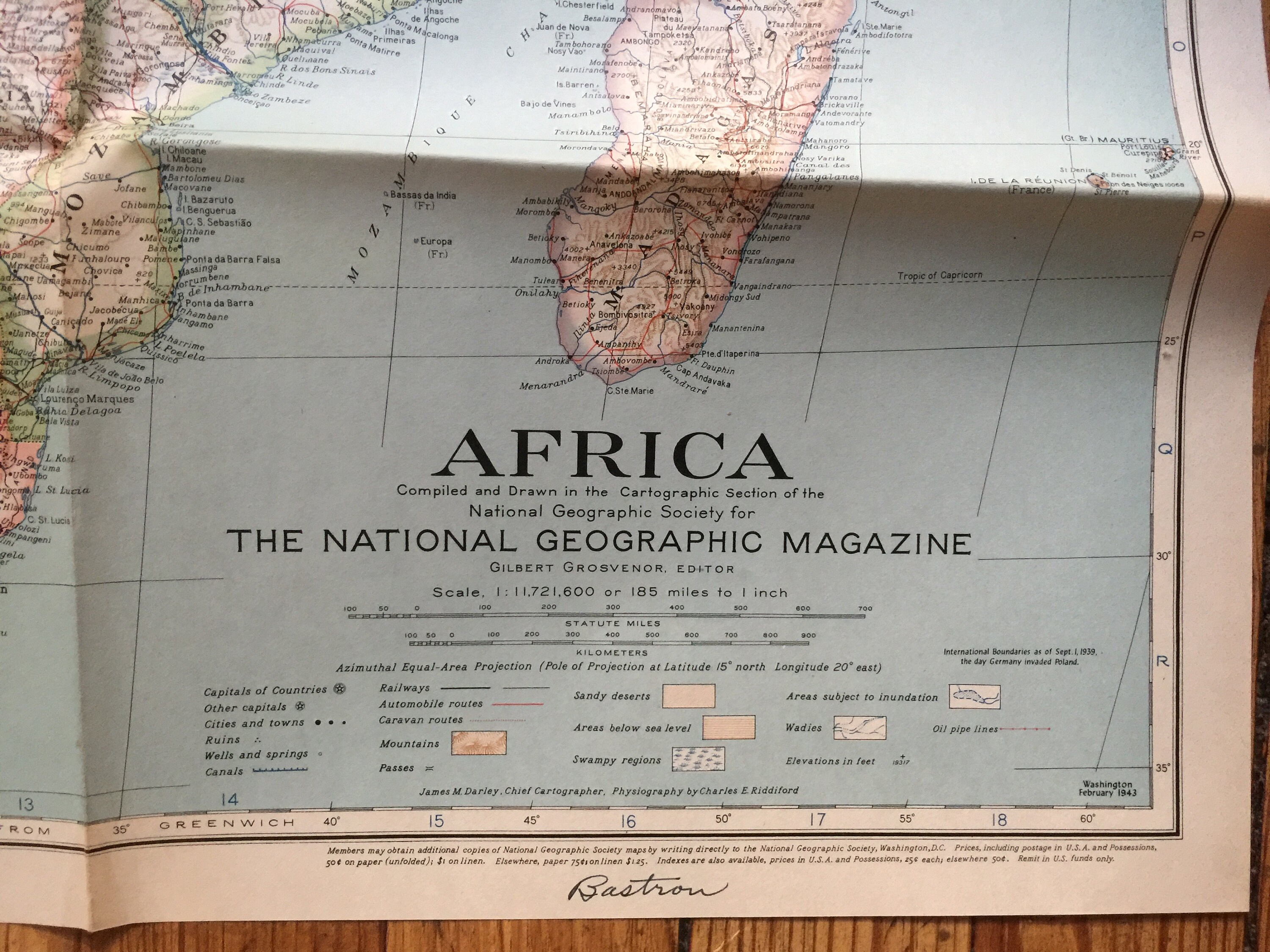 1951 Map of Africa National Geographic Map - Etsy