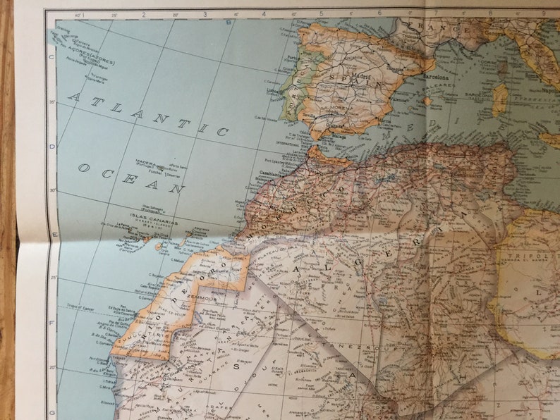 1951 Map of Africa National Geographic Map - Etsy