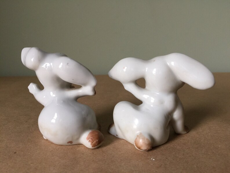 Pair of Ceramic Rabbit Figurines Made in Post War Japan - Etsy