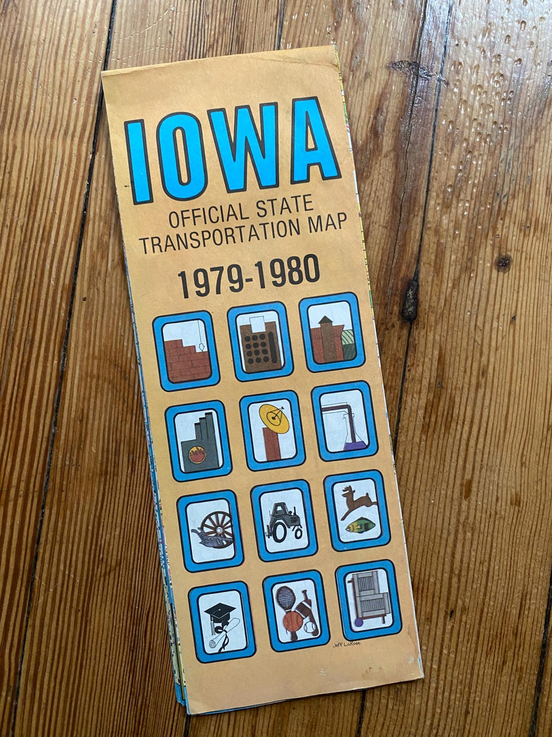 1979-1980 Iowa Official State Transportation Map - Etsy