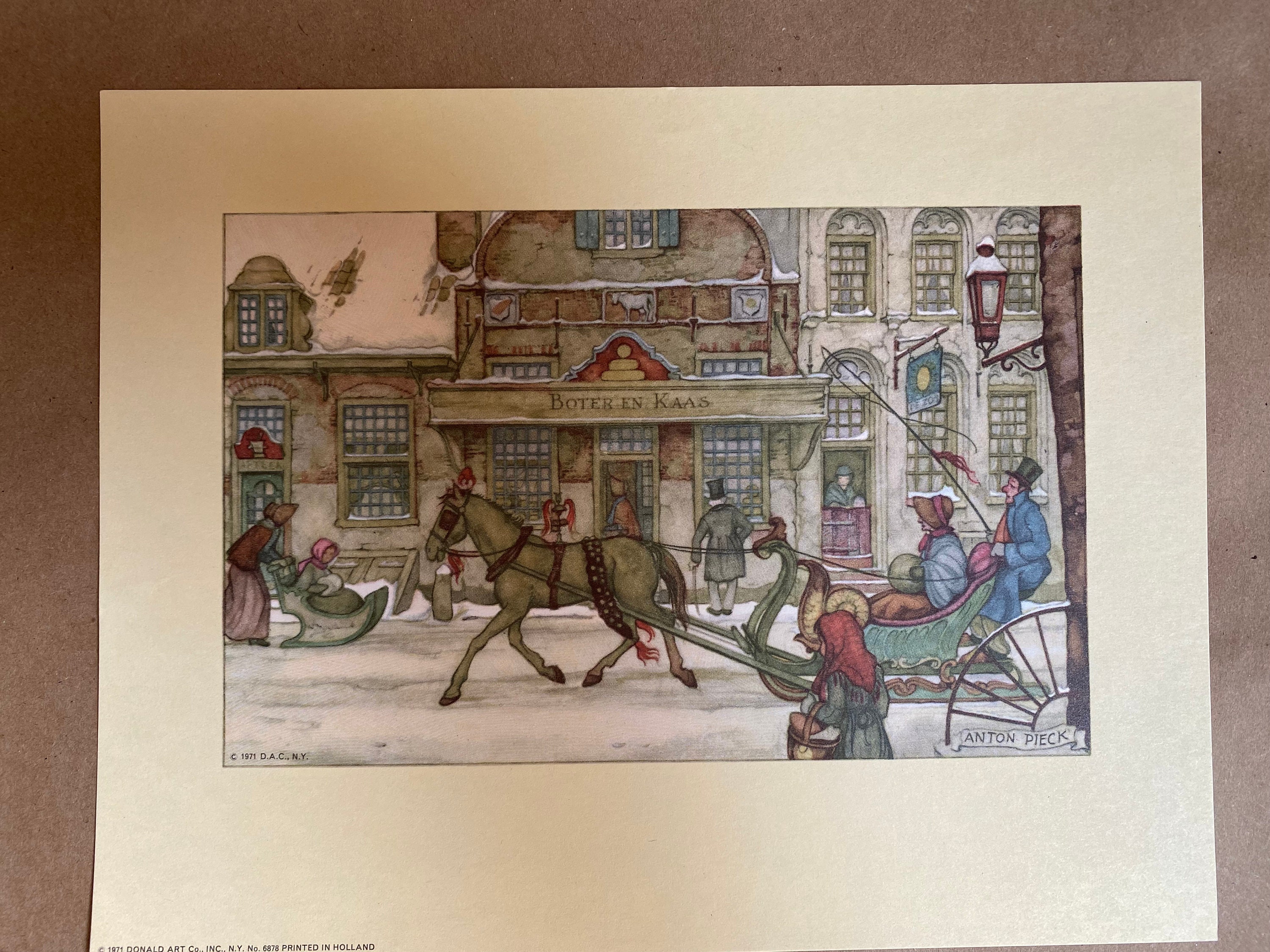 Vintage 1971 Anton Pieck Paper Tole Print 7 X 9 Inch Horse - Etsy