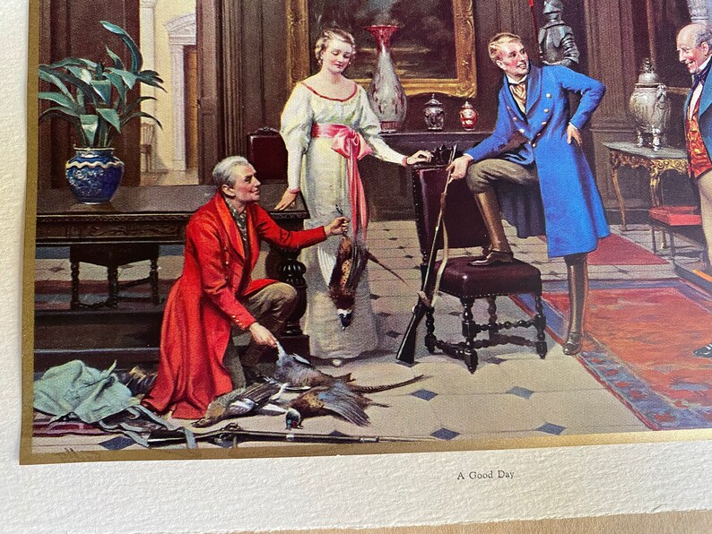 Vintage Large Card Colonial Pheasant Hunting Scene New Old Stock - Etsy