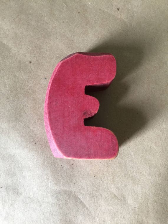 Block Letter E Red