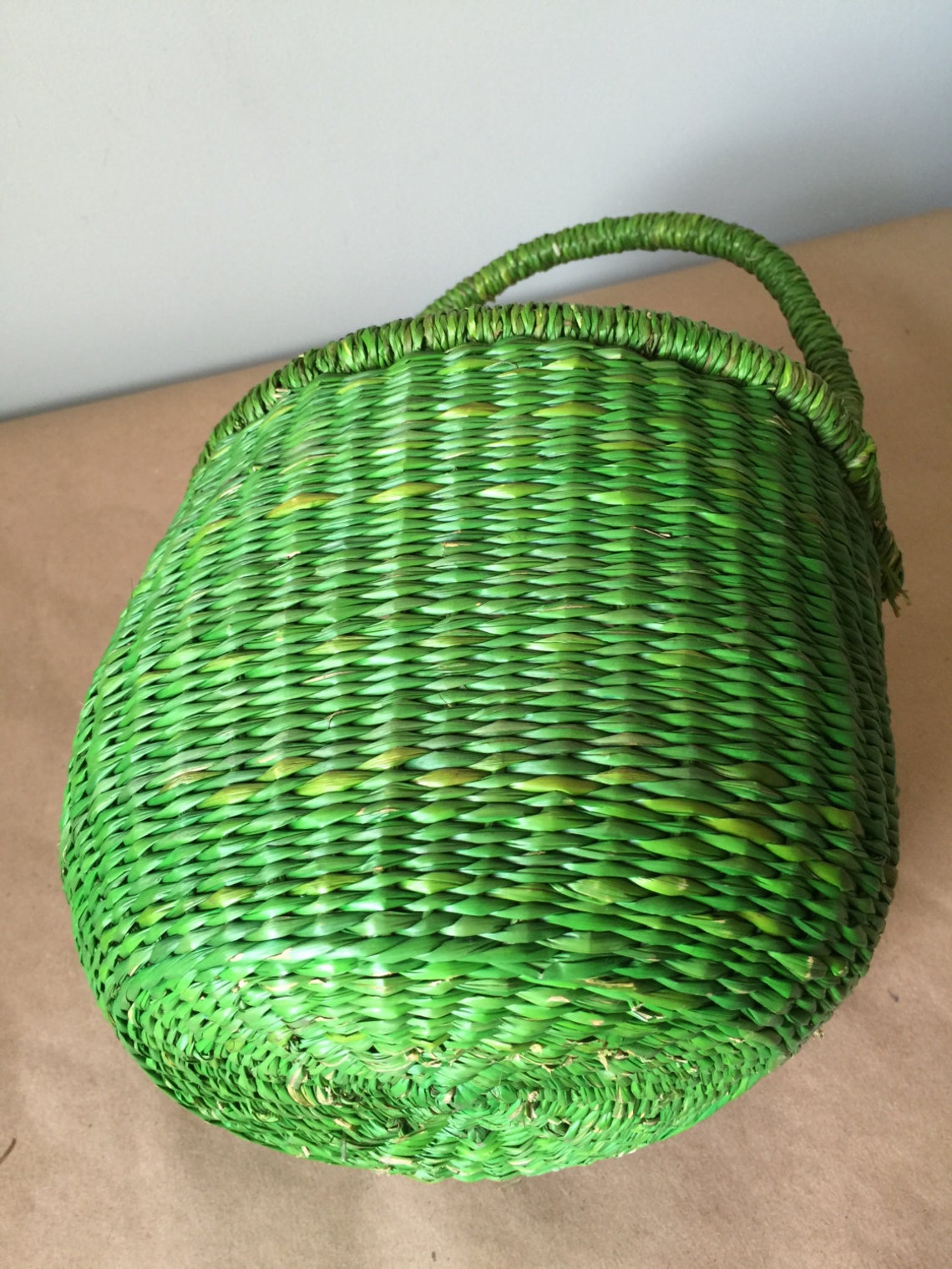 Lime Green Soft Basket with Handle Gift Basket | Etsy