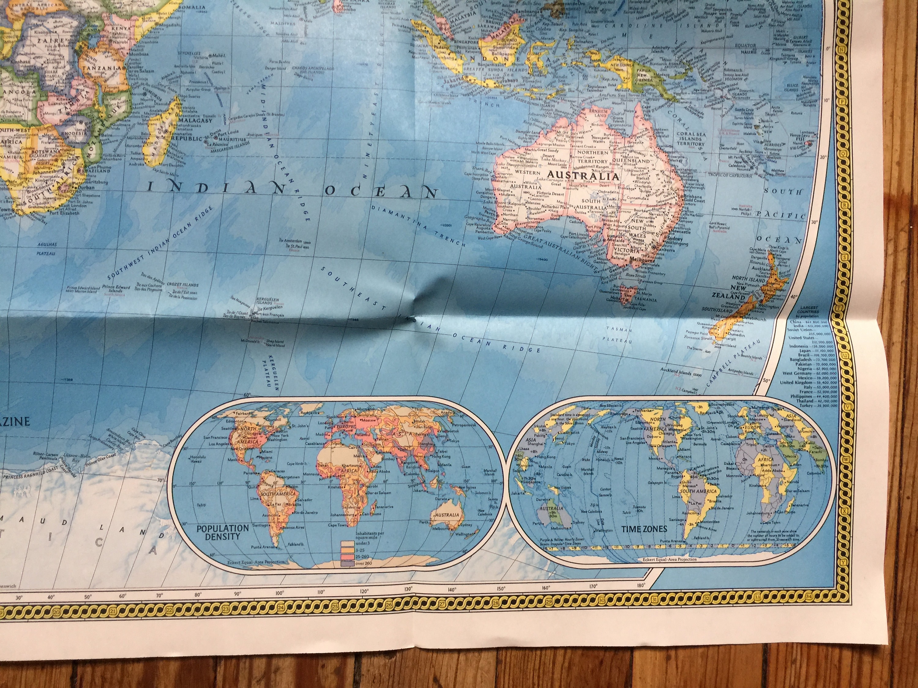 1975 National Geographic Map of the World Old Map for Crafting - Etsy