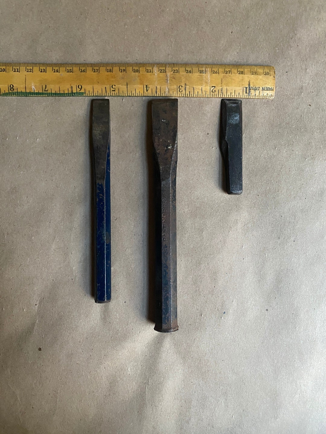 Vintage Iron Chisels Forged Chisel Head - Etsy