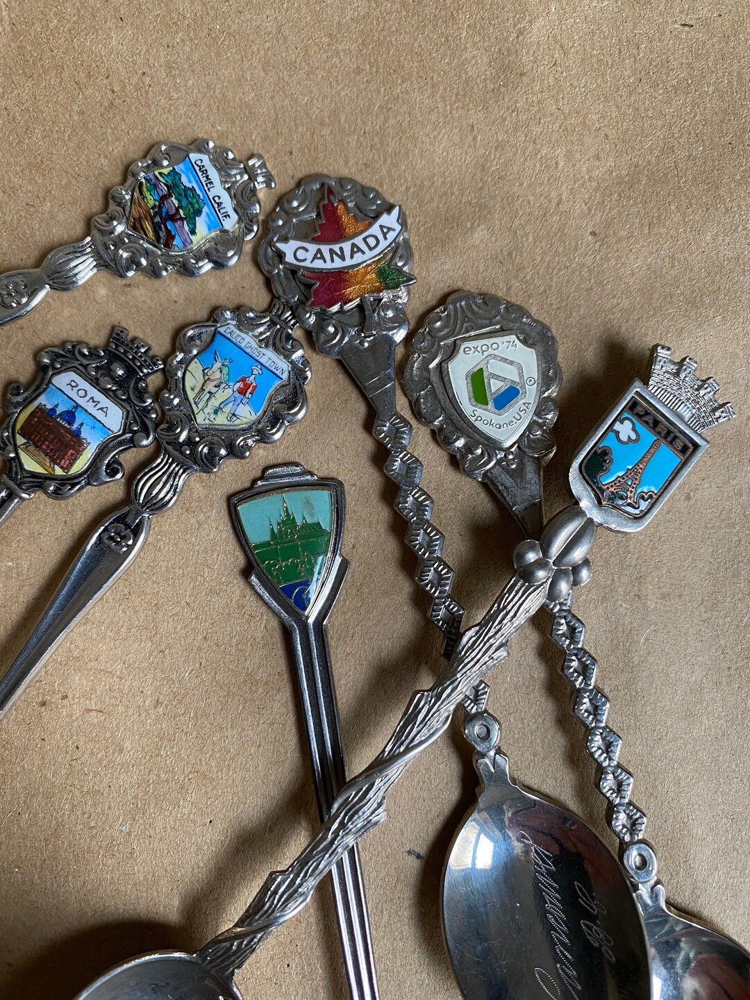 Vintage Collectable Travel Souvenir Spoons International - Etsy