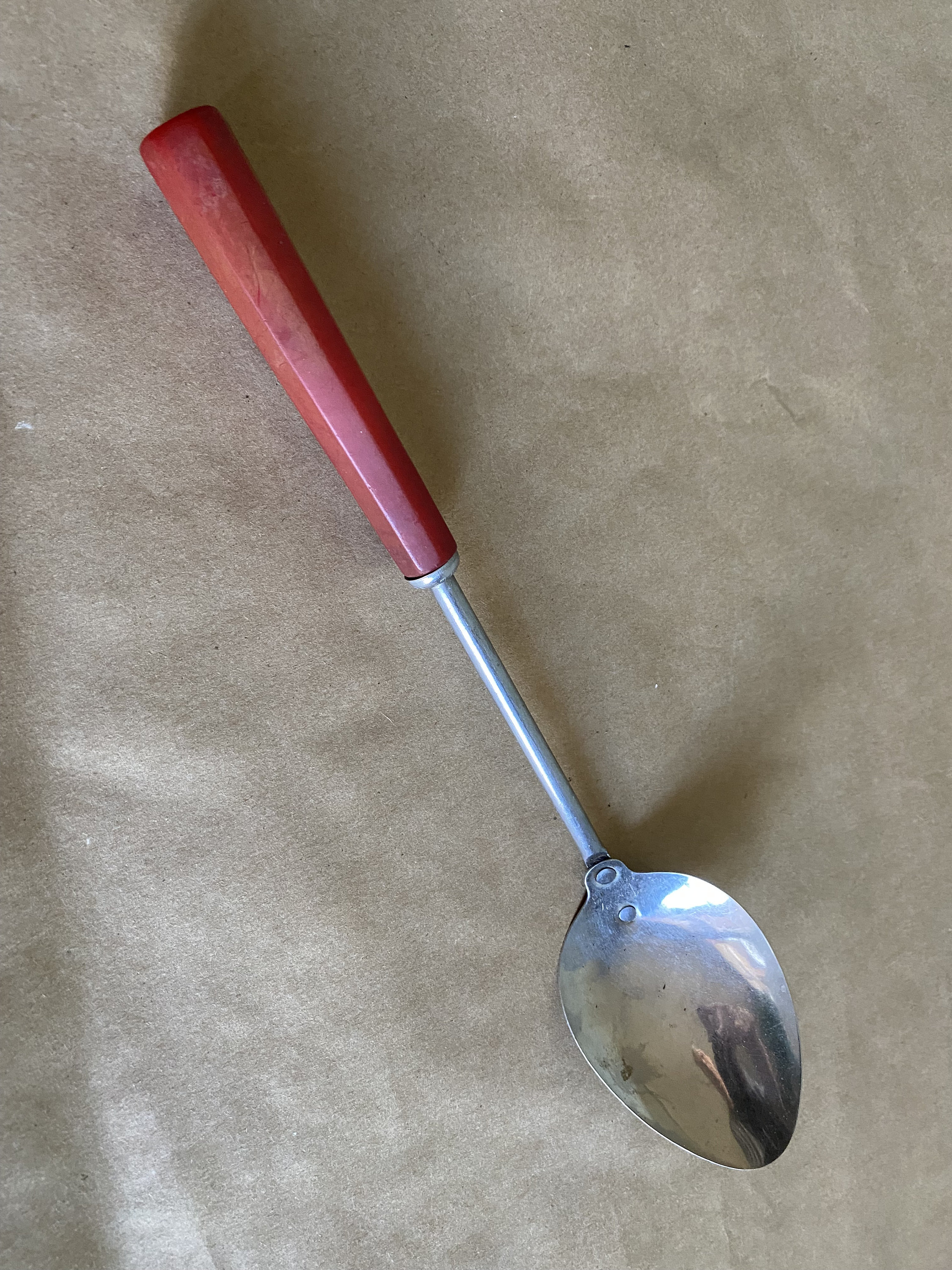 1940s Bakelite Red Handled Spoon Kitchenalia Cookware Cooking Utensils ...