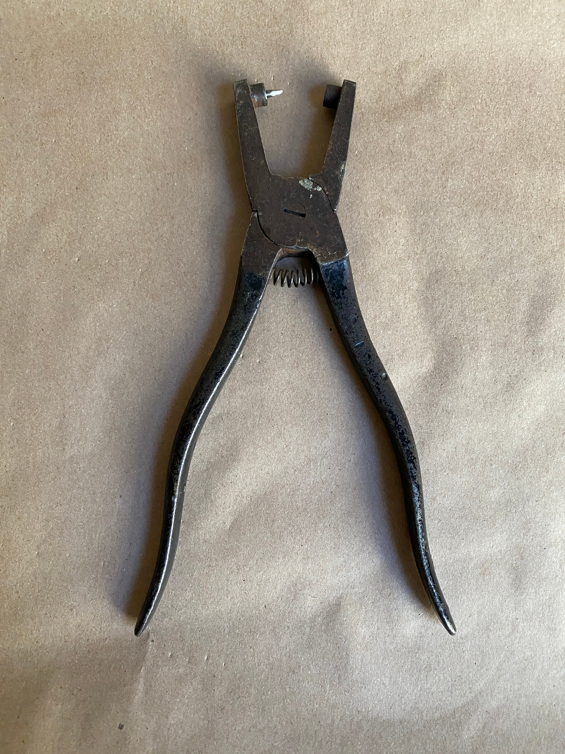 Vintage Iron Grommet Punch Rivet Plyers - Etsy