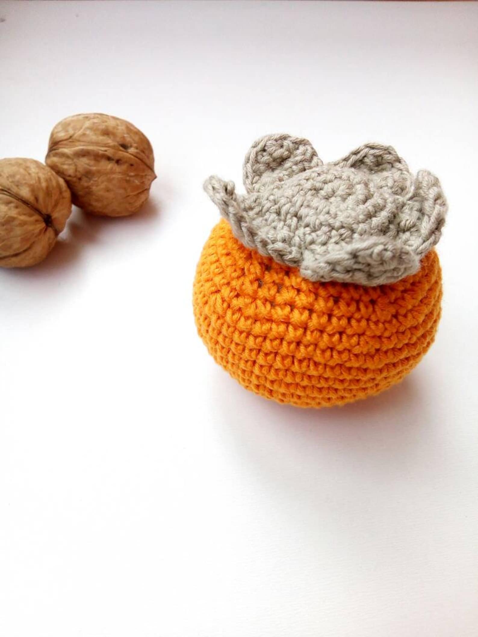Persimmon Crochet Toy First Easter Gift for Baby Handmade - Etsy