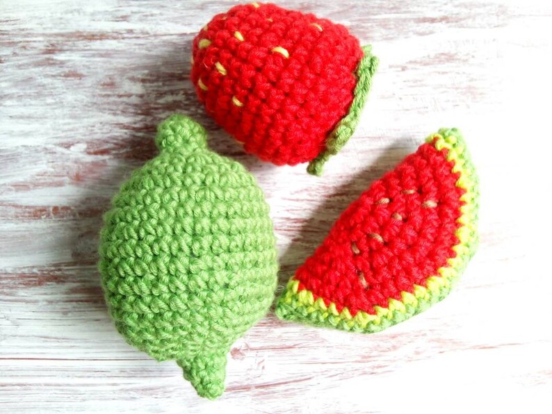 Lime Crochet fruit Eco toy food Amigurumi knitted lime | Etsy