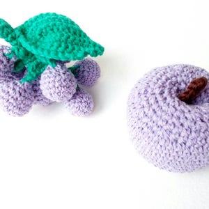 1st Year Baby Set of 2 Toys Grapes Plum Rattle Organic Cotton - Etsy