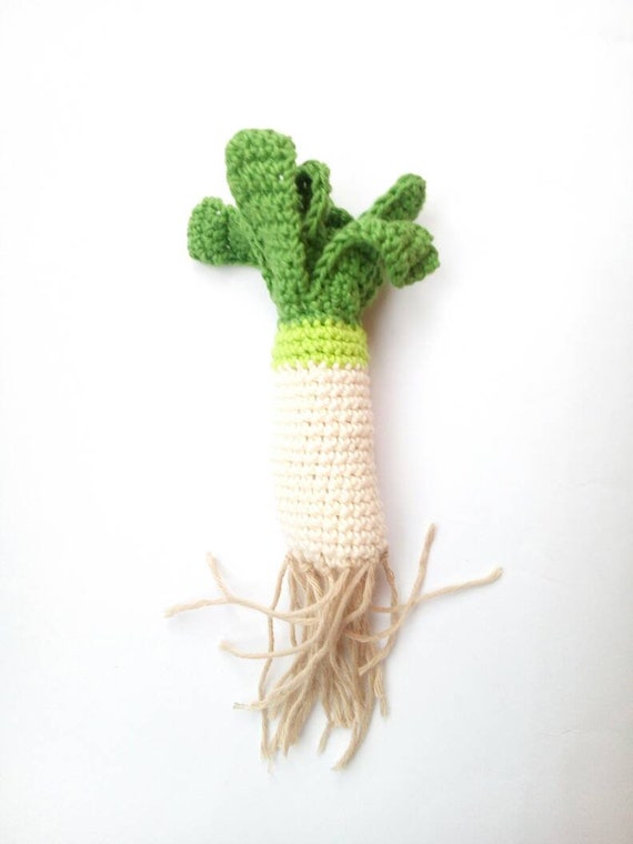 Crochet Leek Toy Waldorf Kids Educating Organic Cotton | Etsy
