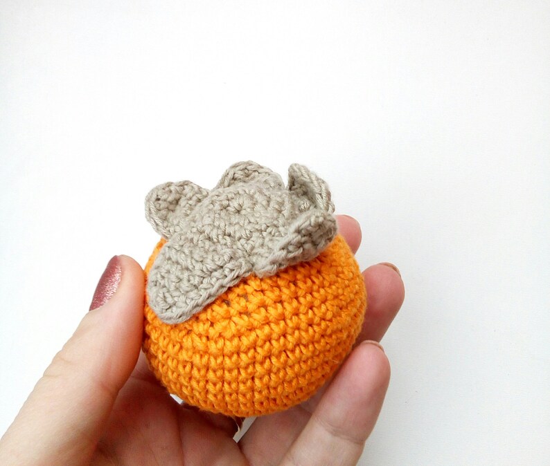 Persimmon Crochet Toy First Easter Gift for Baby Handmade - Etsy