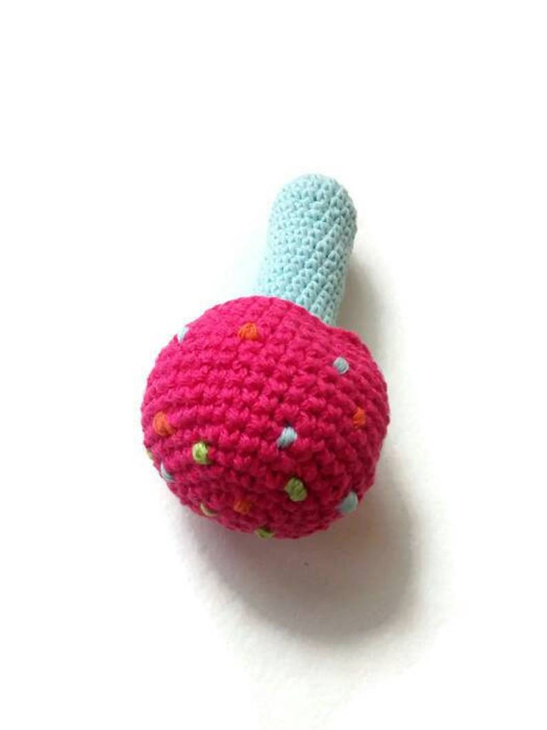 Fairy Mushroom Crochet Baby Rattle Colorful Newborn - Etsy