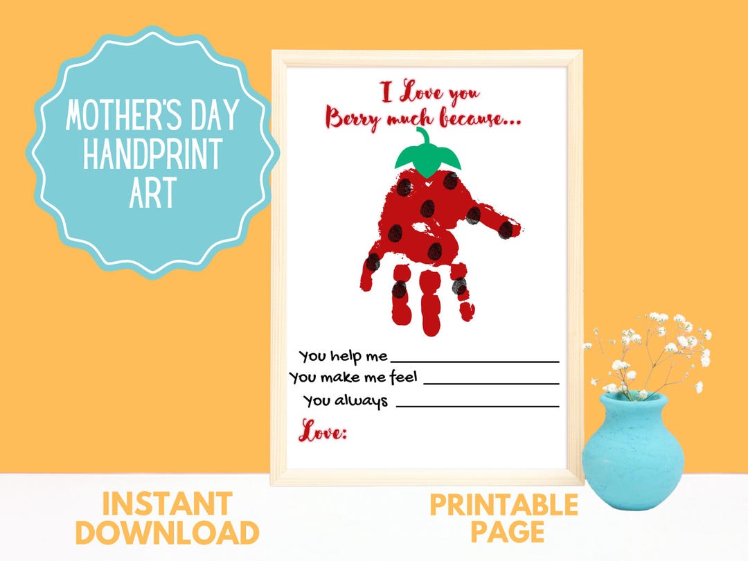 Mother's Day Handprint Craft for Kids, Gift for Mom, Handprint Craft ...
