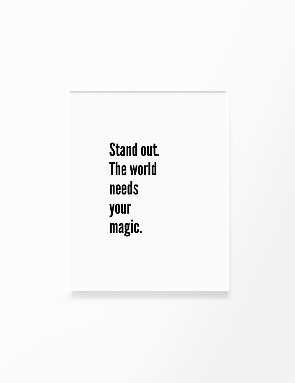 Stand Out. Inspirational Poster, Digital Wall Art, Printable Quote ...