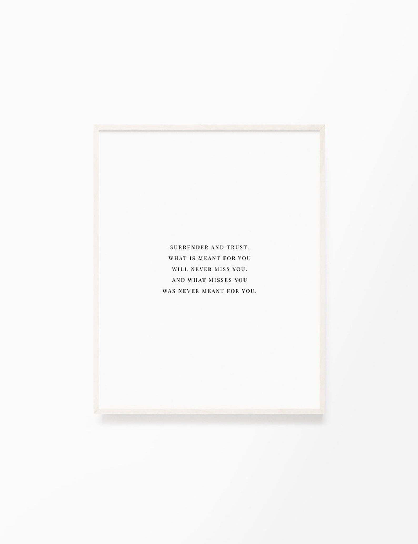 Surrender and Trust. Self Growth Poster, Printable Wall Art Quote ...