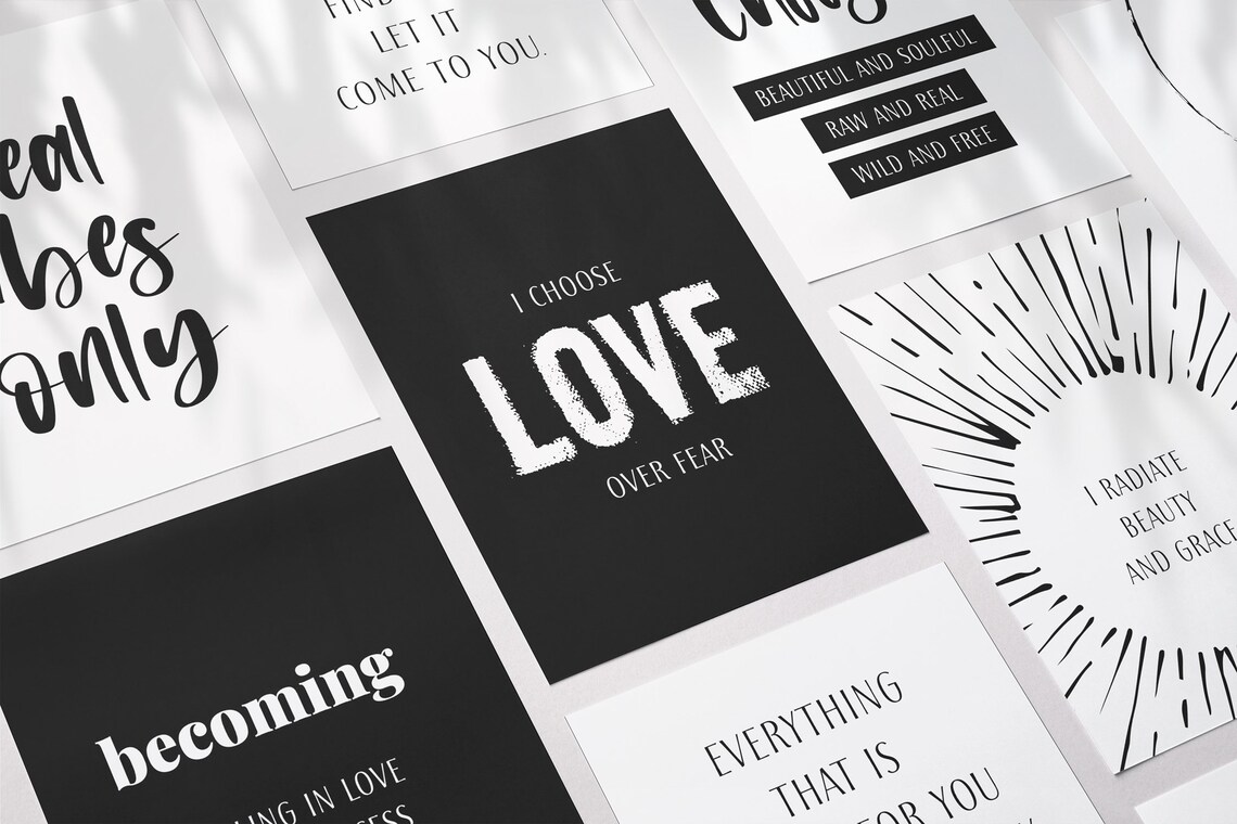 Vision Board Printables Printable Quotes and Affirmation Cards 3.5x5 ...