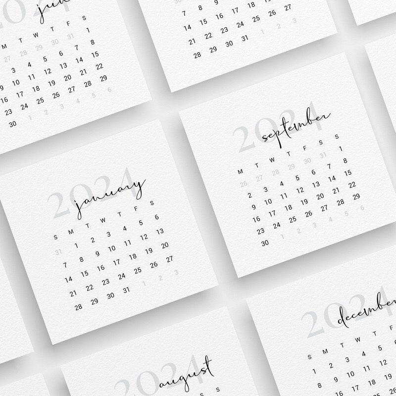 Mini Calendar - Etsy