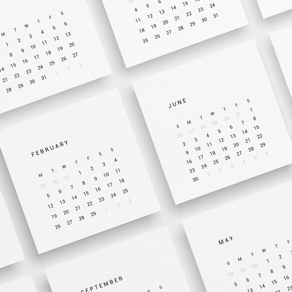 Mini Calendar - Etsy