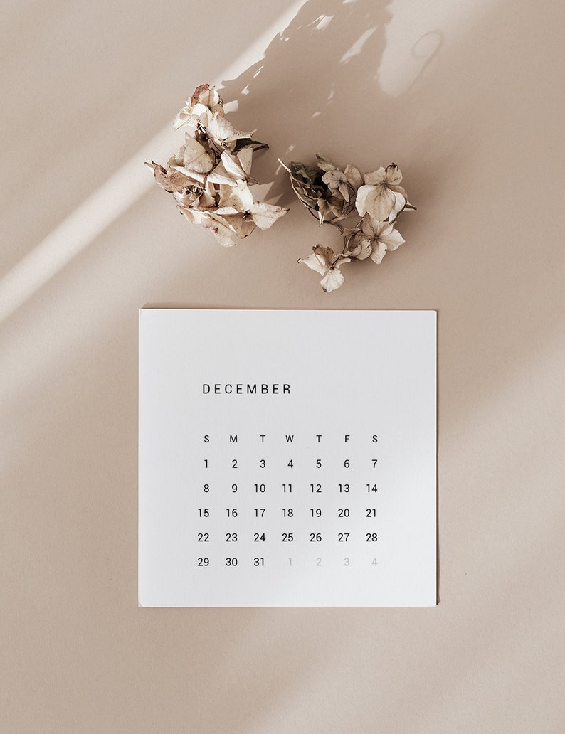 2024 Calendar 3x3 2x2 2024 Mini Calendar Printable Etsy Finland