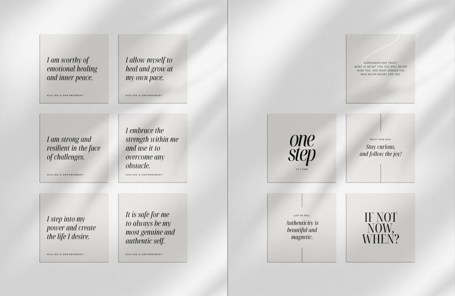 Printable Vision Board Cards | 30 Affirmations + 5 Quotes | Minimalist ...