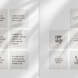 Printable Vision Board Cards | 30 Affirmations + 5 Quotes | Minimalist ...